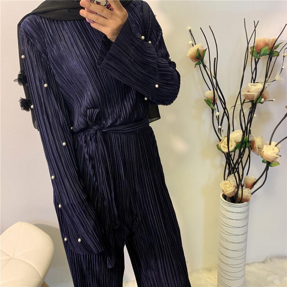 1635#Dubai Abayas Long Wide Leg Jumpsuit Muslim Hijab Dress - CHAOMENG ...