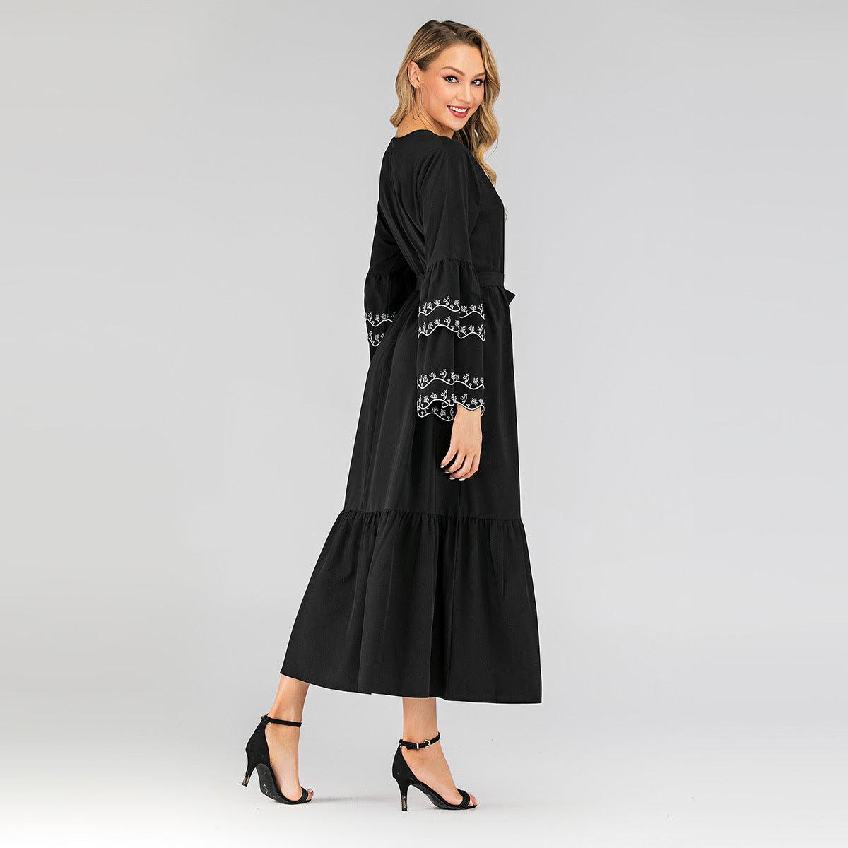 6110# kimono arabic style muslim abaya maxi dresses for muslim girl ...